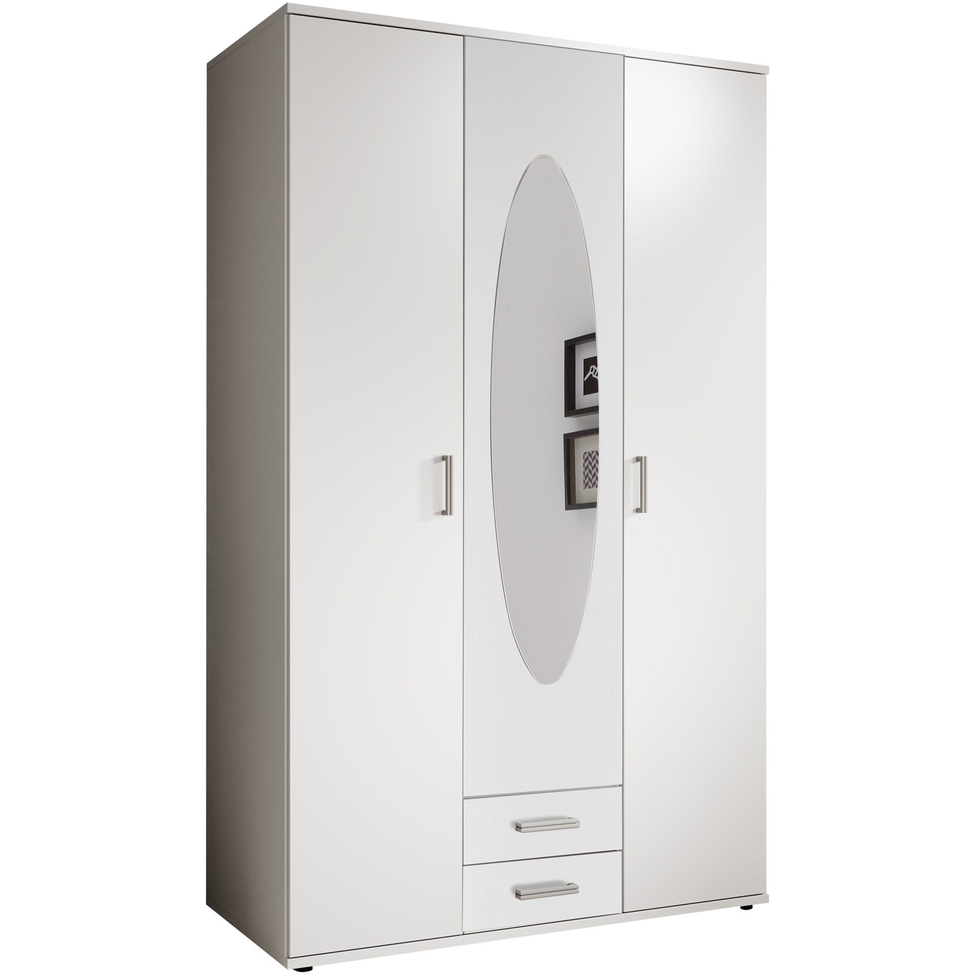 Dulap/Dressing Paul 3, 120x55x195 cm, 3 usi, 2 sertare, oglinda ...