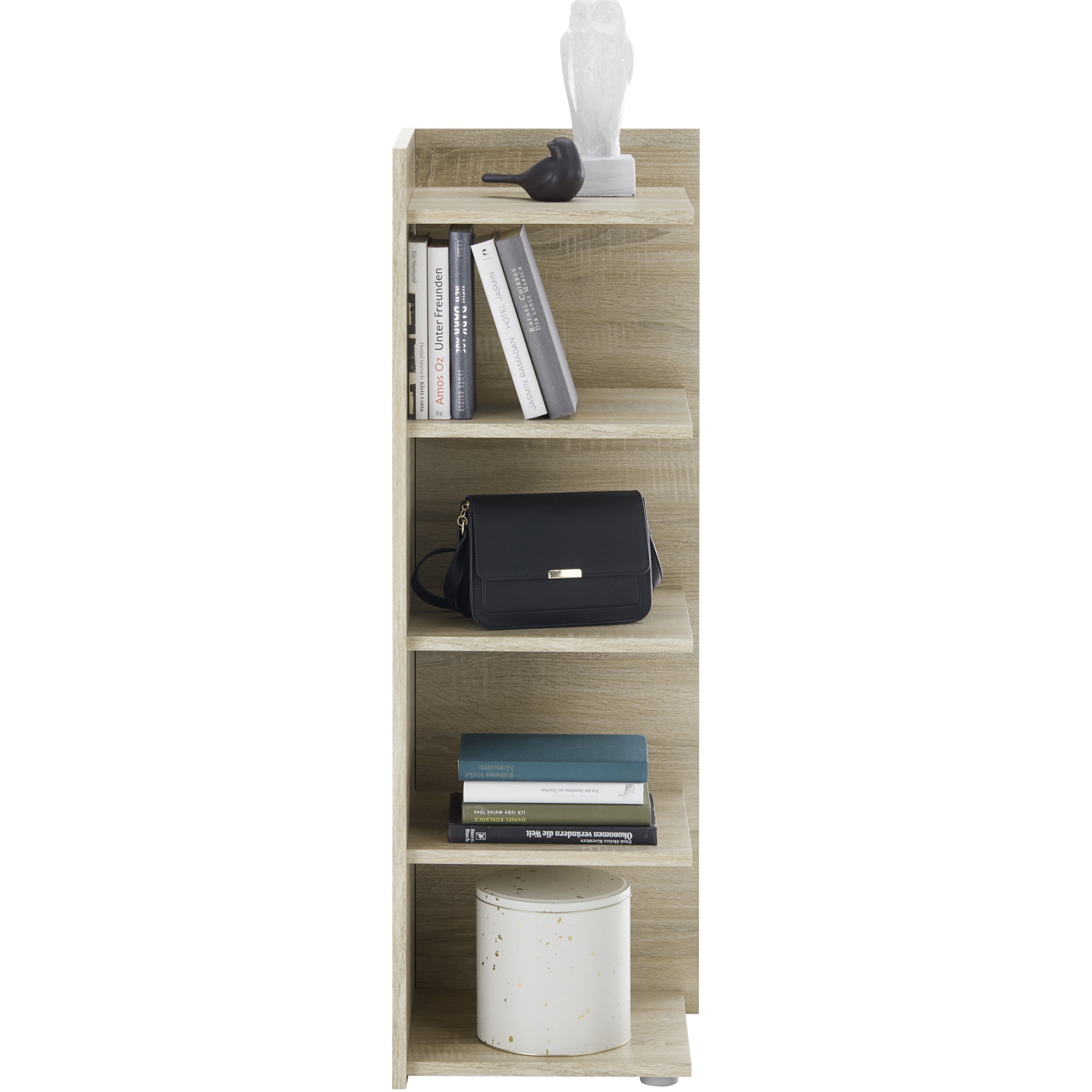 Etajera colt CORNER LUX, 5 compartimente, culoare sonoma - eMAG.ro