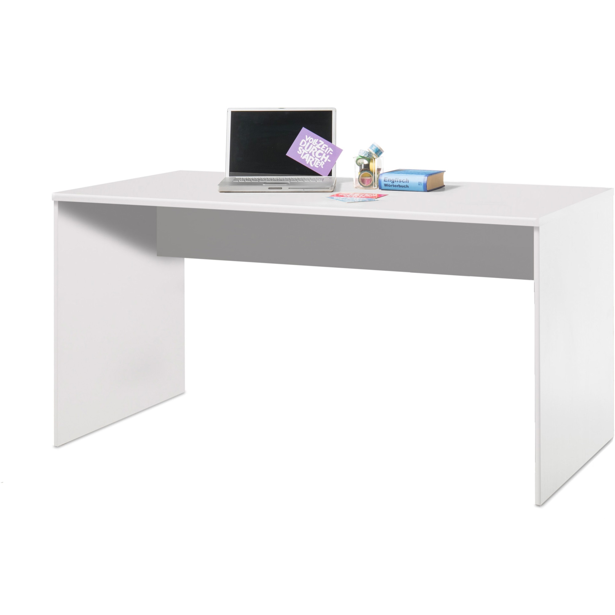 Birou OPTIMUS, dimensiuni 150x75x75 cm, culoare alb - eMAG.ro