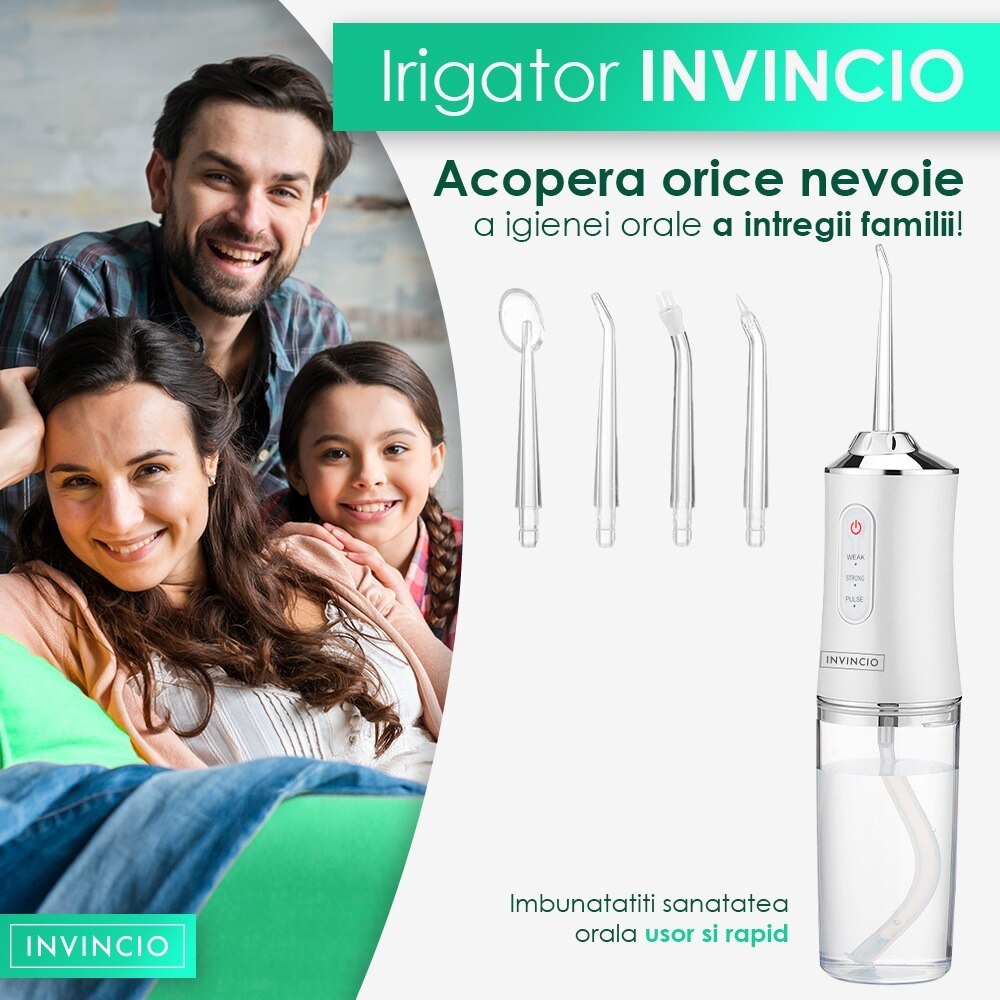 Irigator Oral Profesional pentru dus bucal, Invincio®, 4 Capete ...