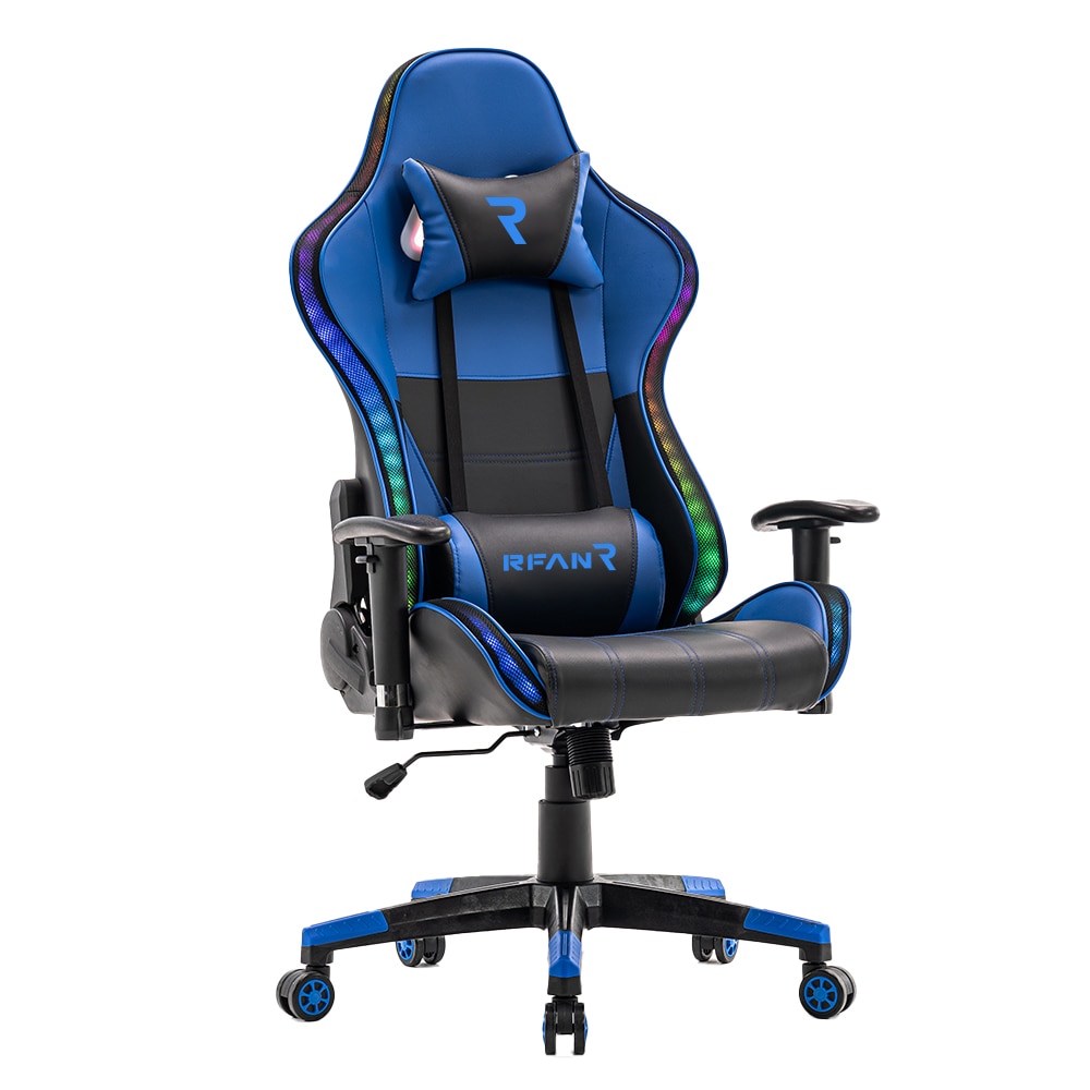 Scaun de gaming, Immersion Chairs, Boc-778, Albastru/Negru - eMAG.ro