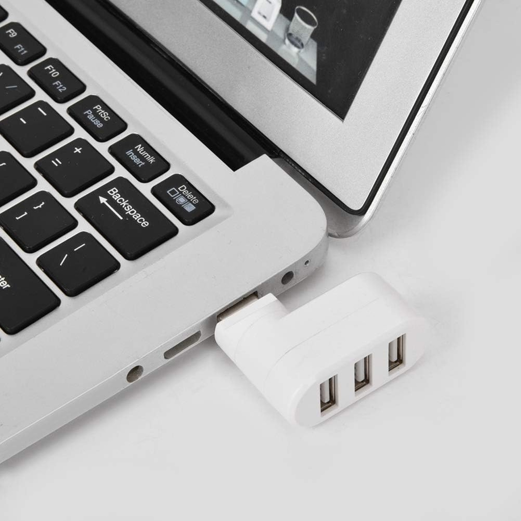 Hub USB extern 3 in 1, Rotativ 180 grade, Adaptor cu 3 porturi, USB 3.0 ...