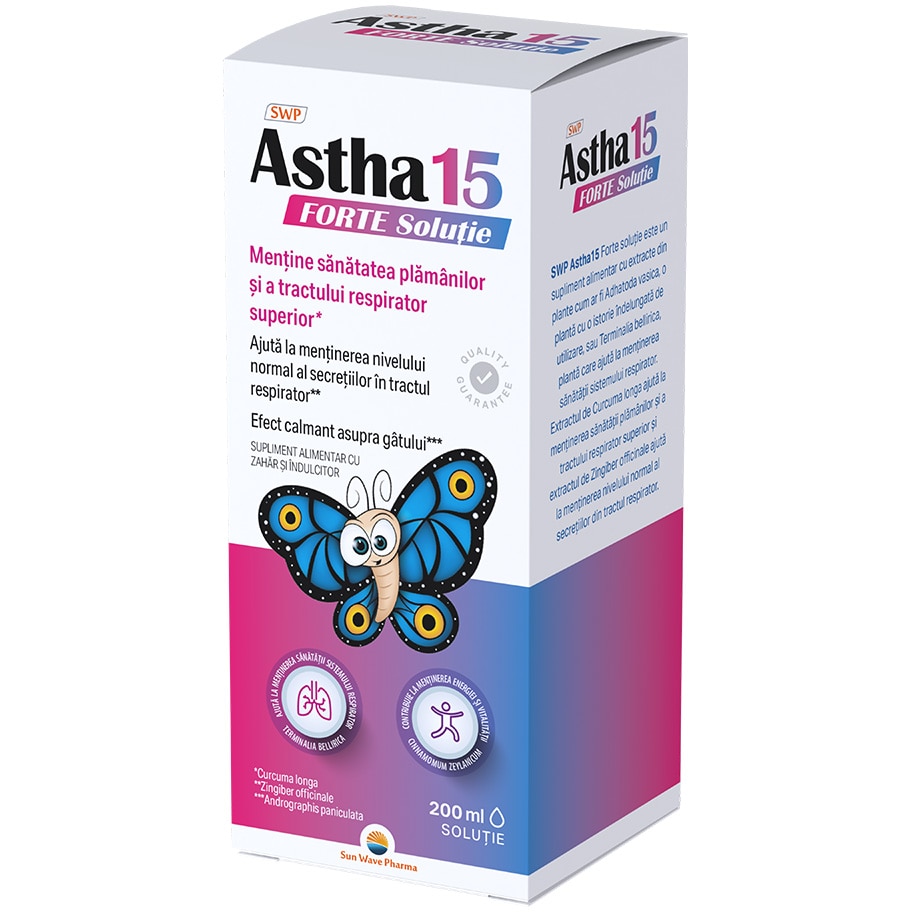 Astha 15 Forte Soluție, Sun Wave Pharma, Piper-negru, scortisoara ...