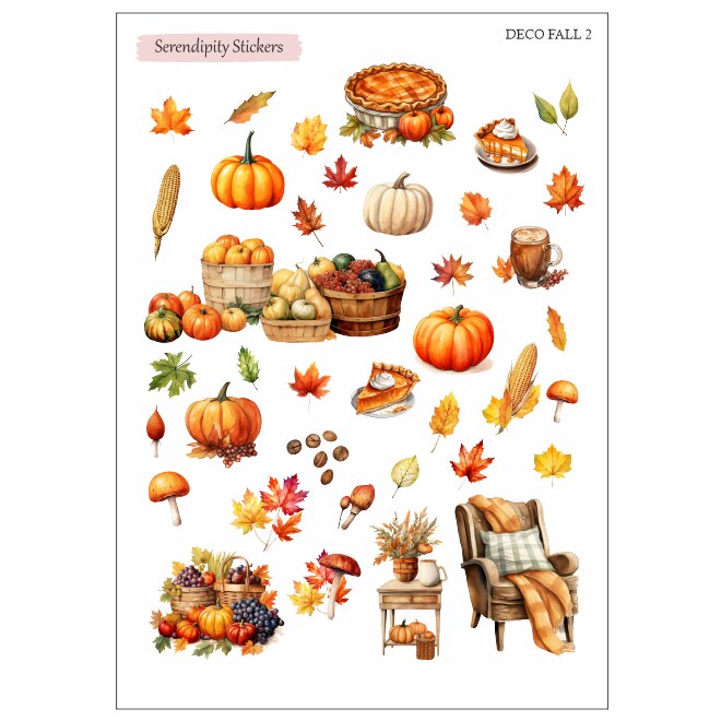 Stickere Decorative "Toamna", Deco Fall 2, Vinyl Waterproof, 43 bucati ...