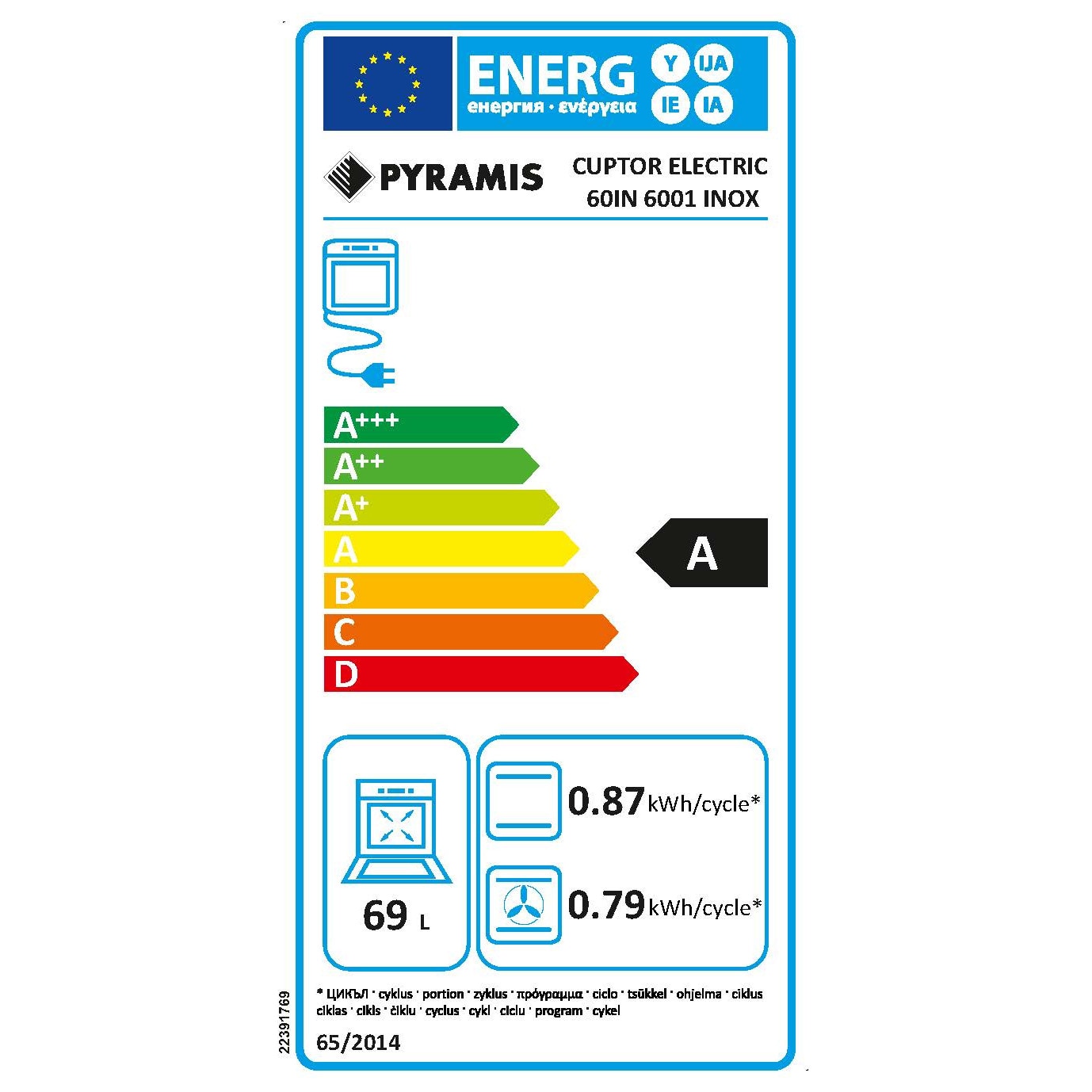 Pachet Pyramis 12P 6001533501, cuptor electric incorporabil si plita ...