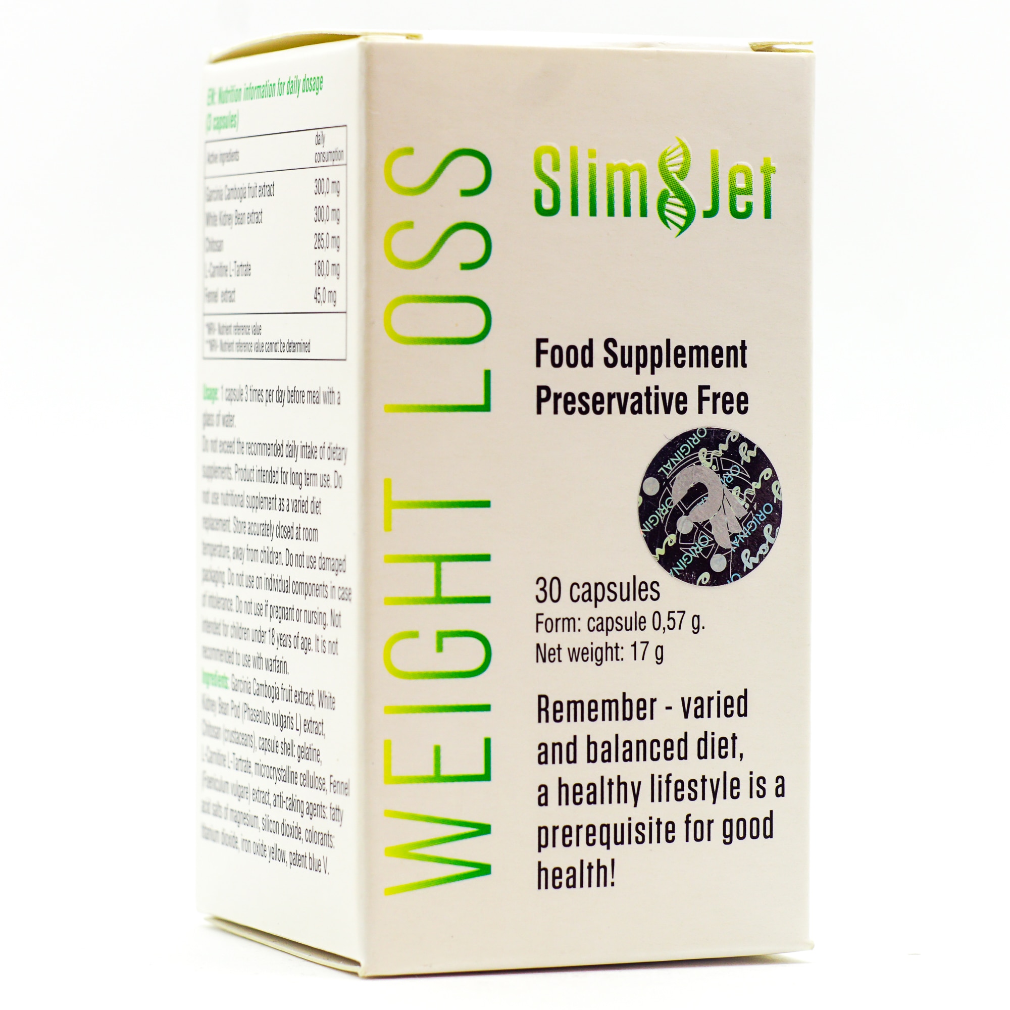Supliment alimentar de slabit Slim&Jet, 30 capsule - eMAG.ro