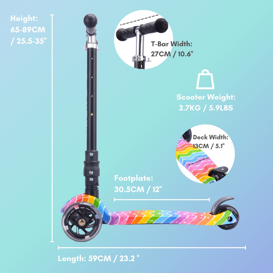 Trotineta cu 3 roti pliabila cu lumini - Scooter Astro Dream - eMAG.ro