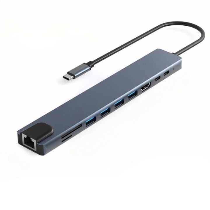 Hub Adaptor Multiport 10 in 1 SpectrumPoint®, USB-C 3.1, 4K HDMI Output ...