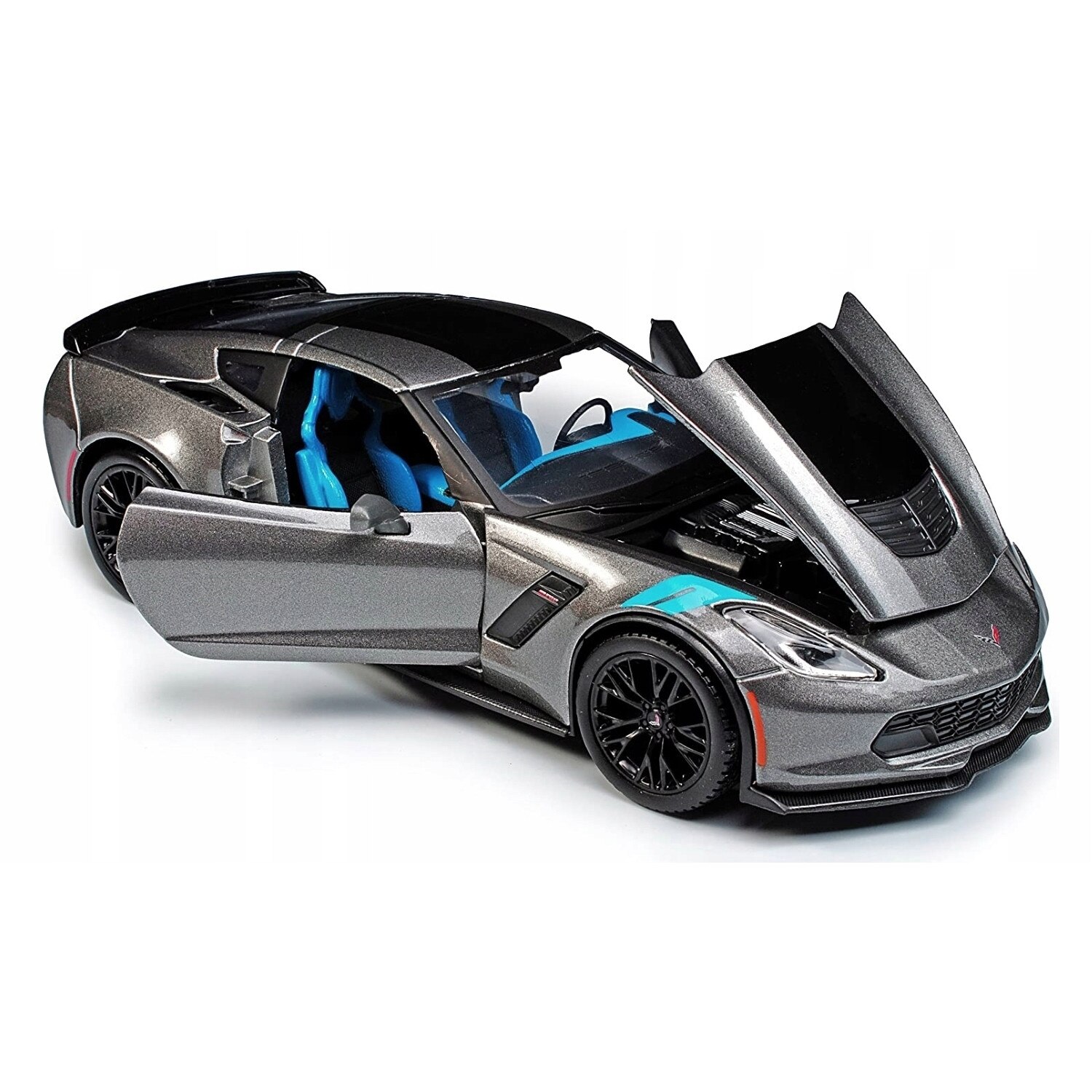 Masina Chevrolet, Maisto, Metal\Plastic, Gri metalic - eMAG.ro