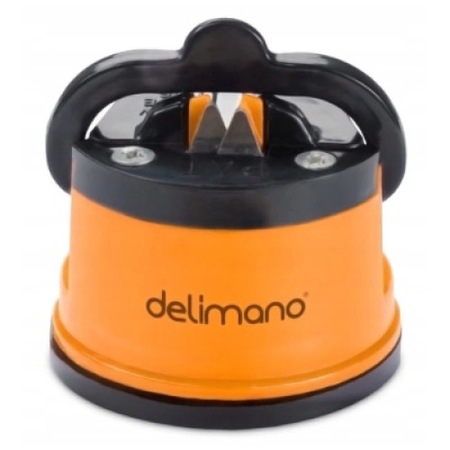 Ascutitor cutite, Delimano, Inox, 6x6 cm, Negru/Portocaliu - eMAG.ro