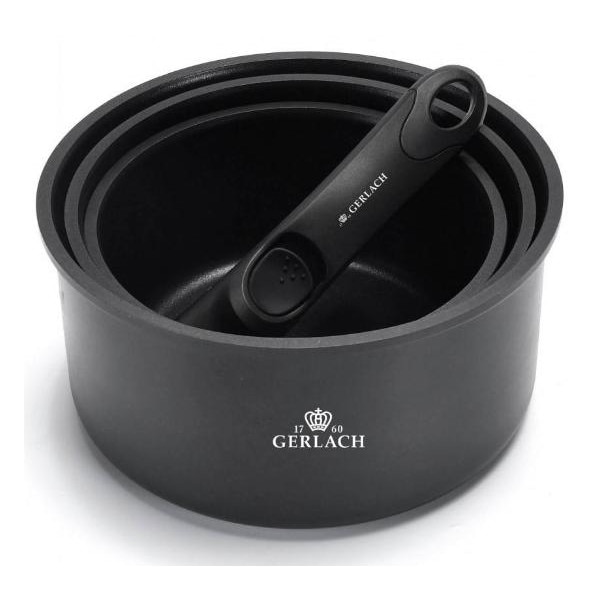 Set 3 cratite, Cu maner, Negru - eMAG.ro