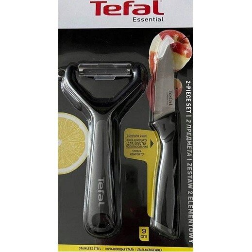 Set cutite pentru fructe, TEFAL, Inox, 9 cm, Negru - eMAG.ro