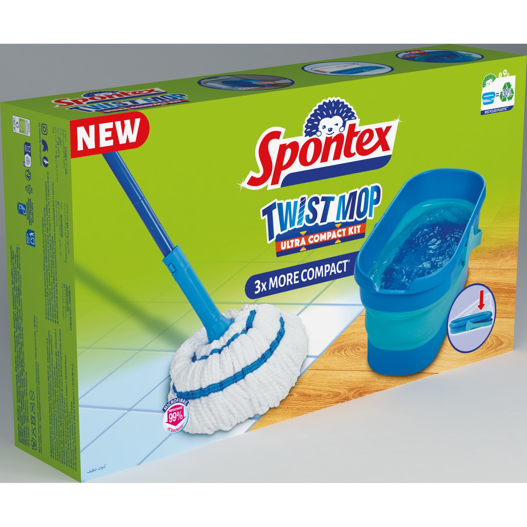 Set galeata si mop, Spontex, Albastru - eMAG.ro