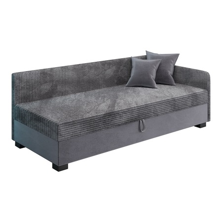 Pat single, Mia Premium, 80x195 cm, Bonell, Gri - eMAG.ro