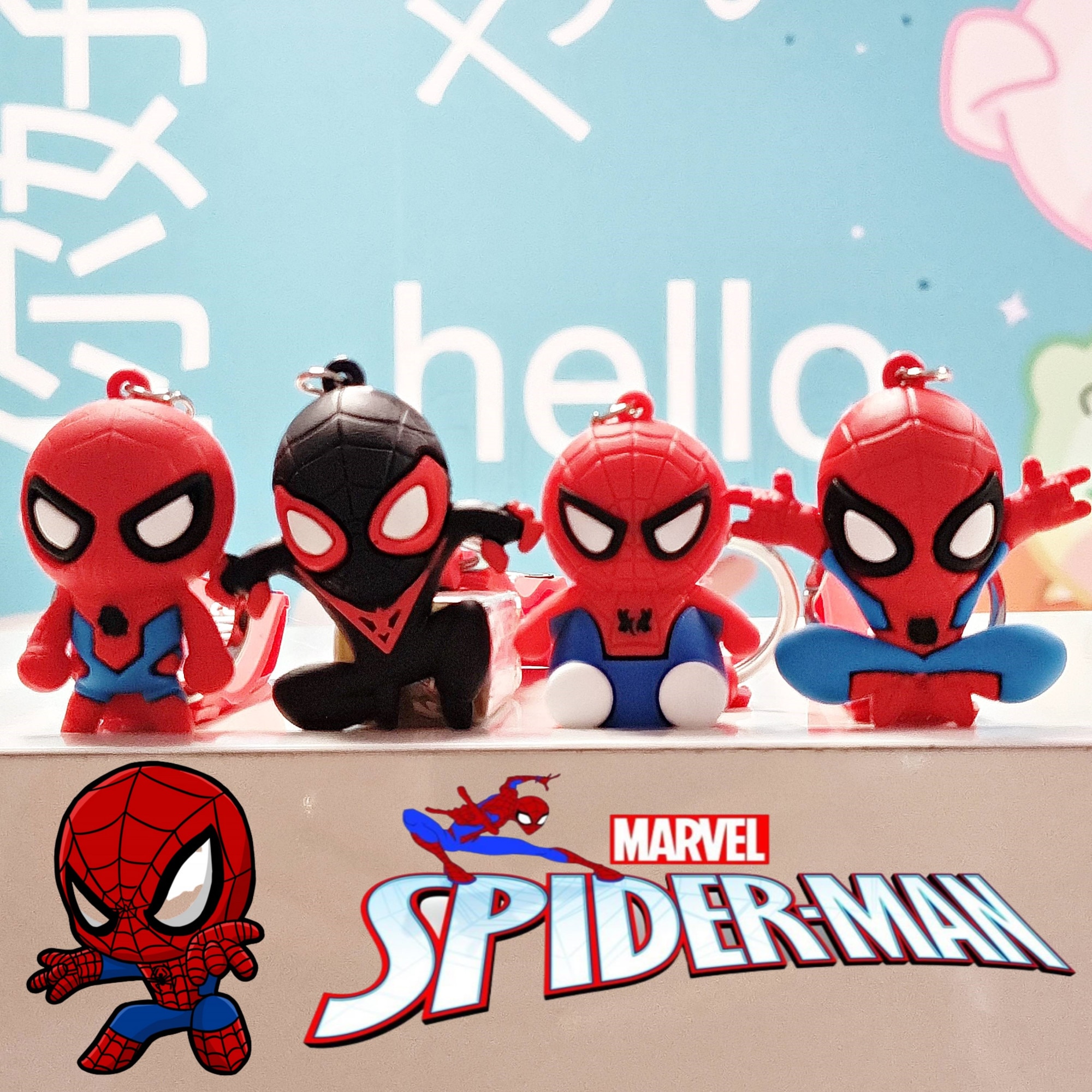Breloc silicon, Spider Man, negru, 5 cm - eMAG.ro