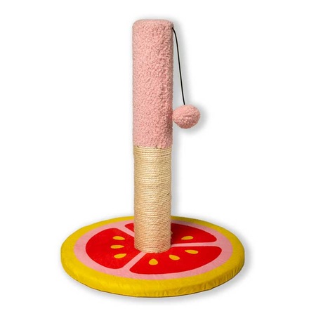 Stalp de zgariat pentru pisici, Sarsaila, model grapefruit, 32x40 cm ...