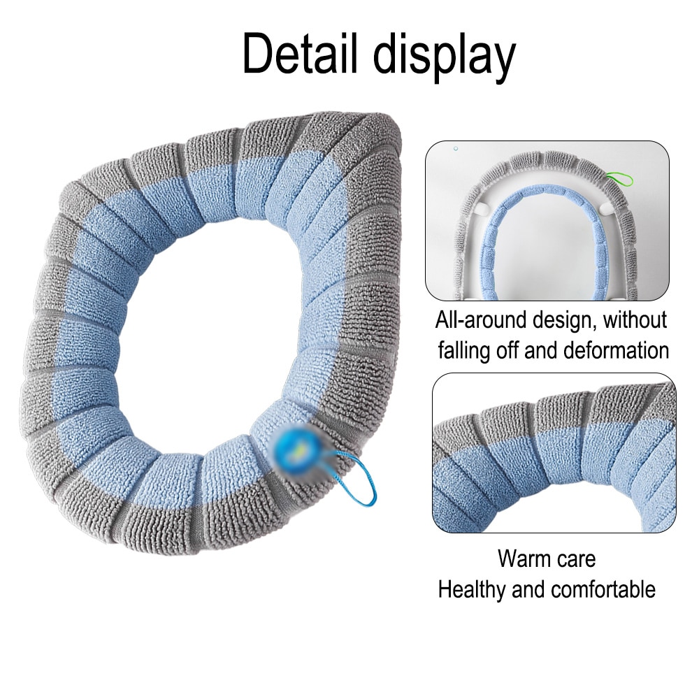 Set de 2 huse colac WC, Fibra, Multicolor - eMAG.ro
