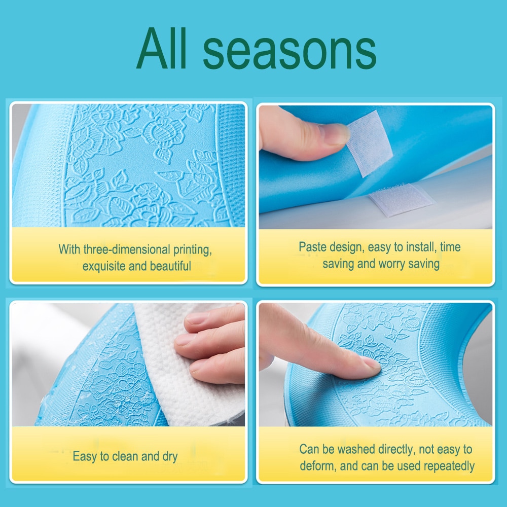 Husa colac WC, Spuma WC, Albastru - eMAG.ro