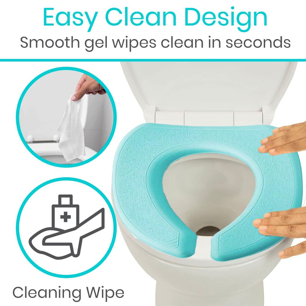 Husa colac WC, Spuma WC, Albastru - eMAG.ro