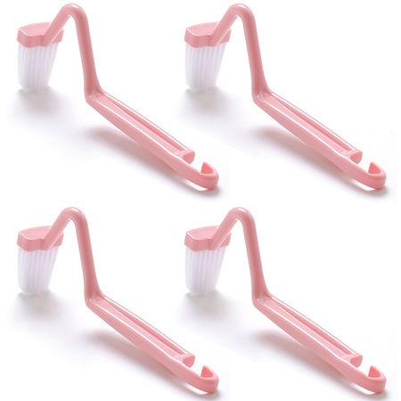 Set 4 perii curatare vas toaleta, Plastic, Roz - eMAG.ro