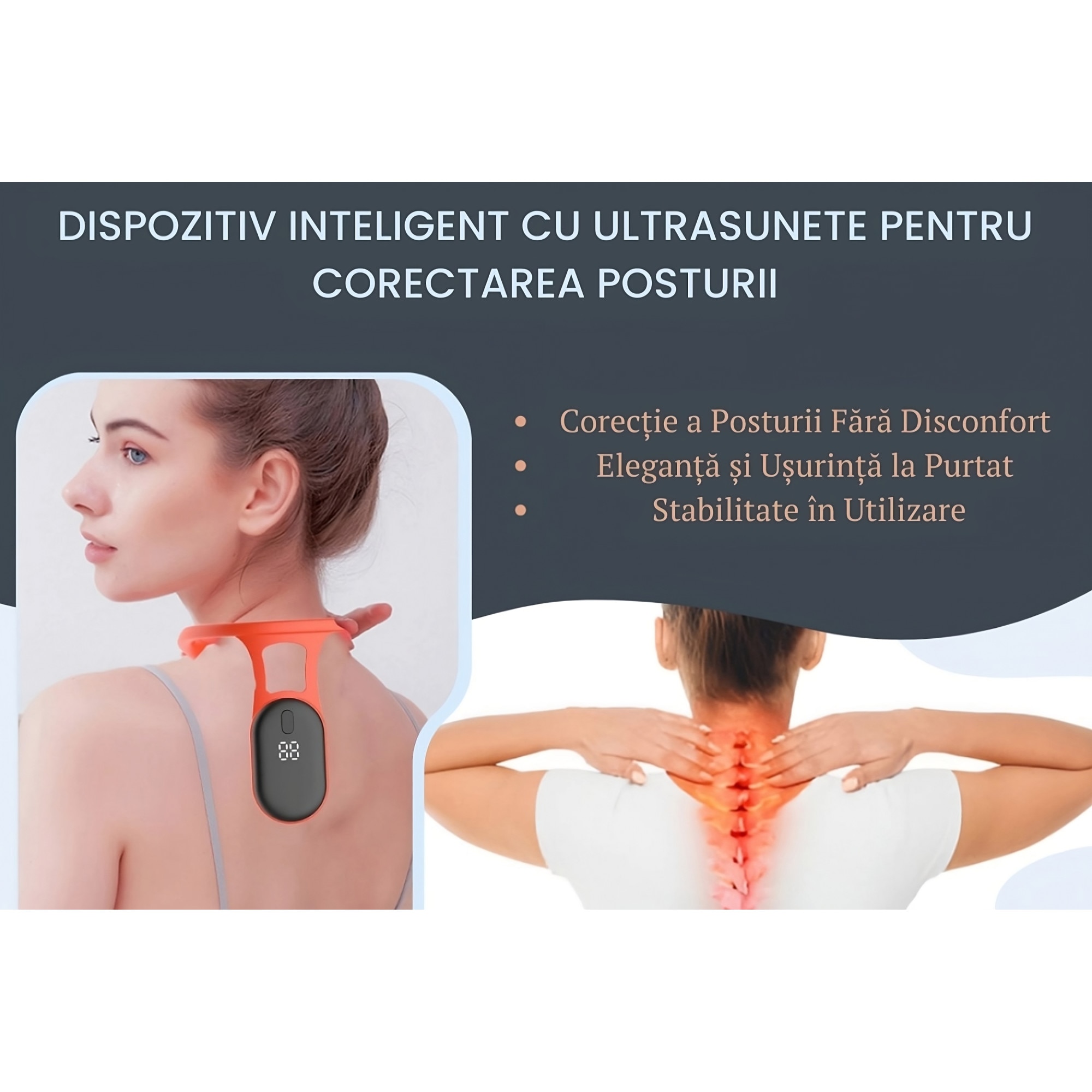 Dispozitiv inteligent cu ultrasunete pentru corectarea posturii, ZEQAS ...