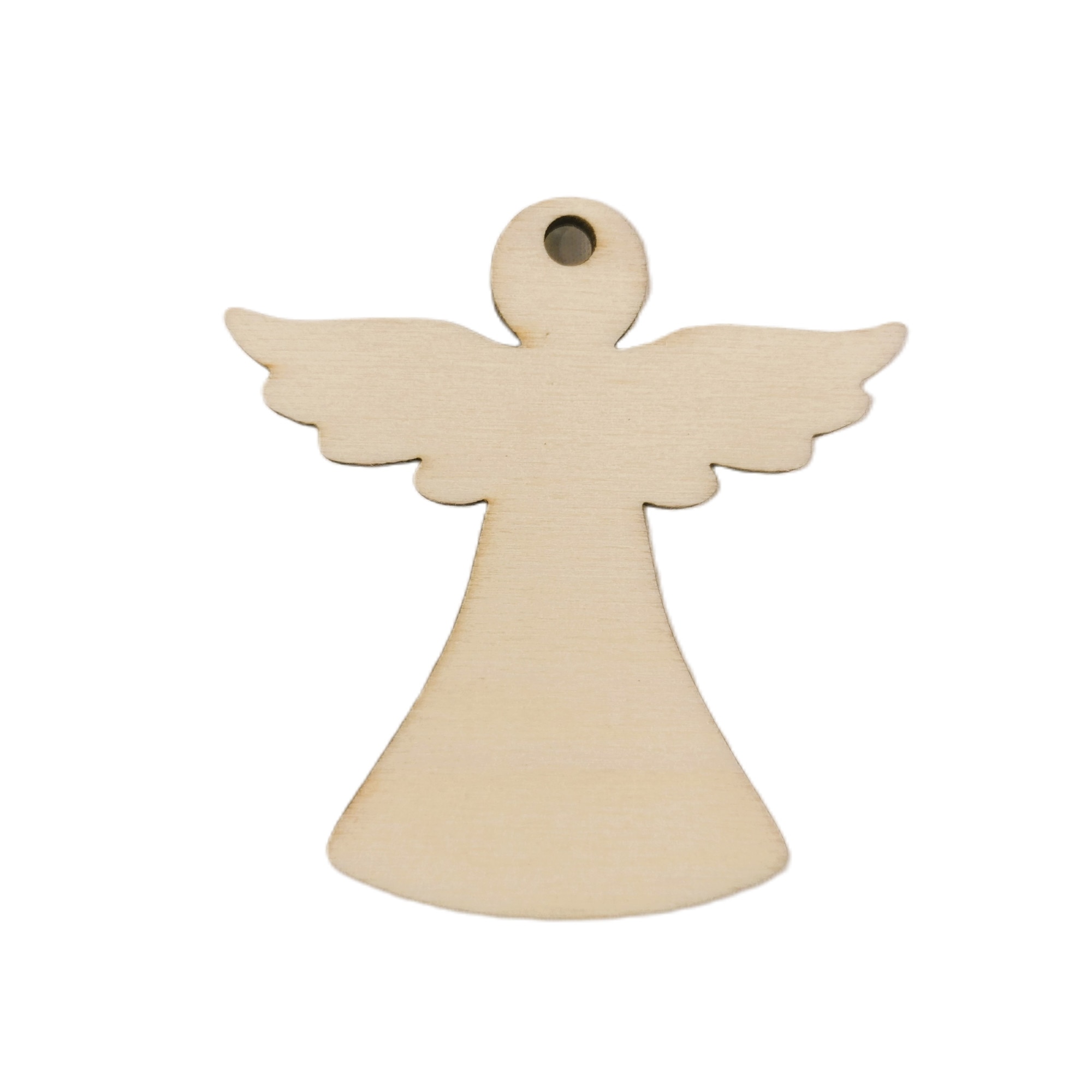 Decoratiune Ingeras din lemn natur de 4mm, 70x70mm - eMAG.ro