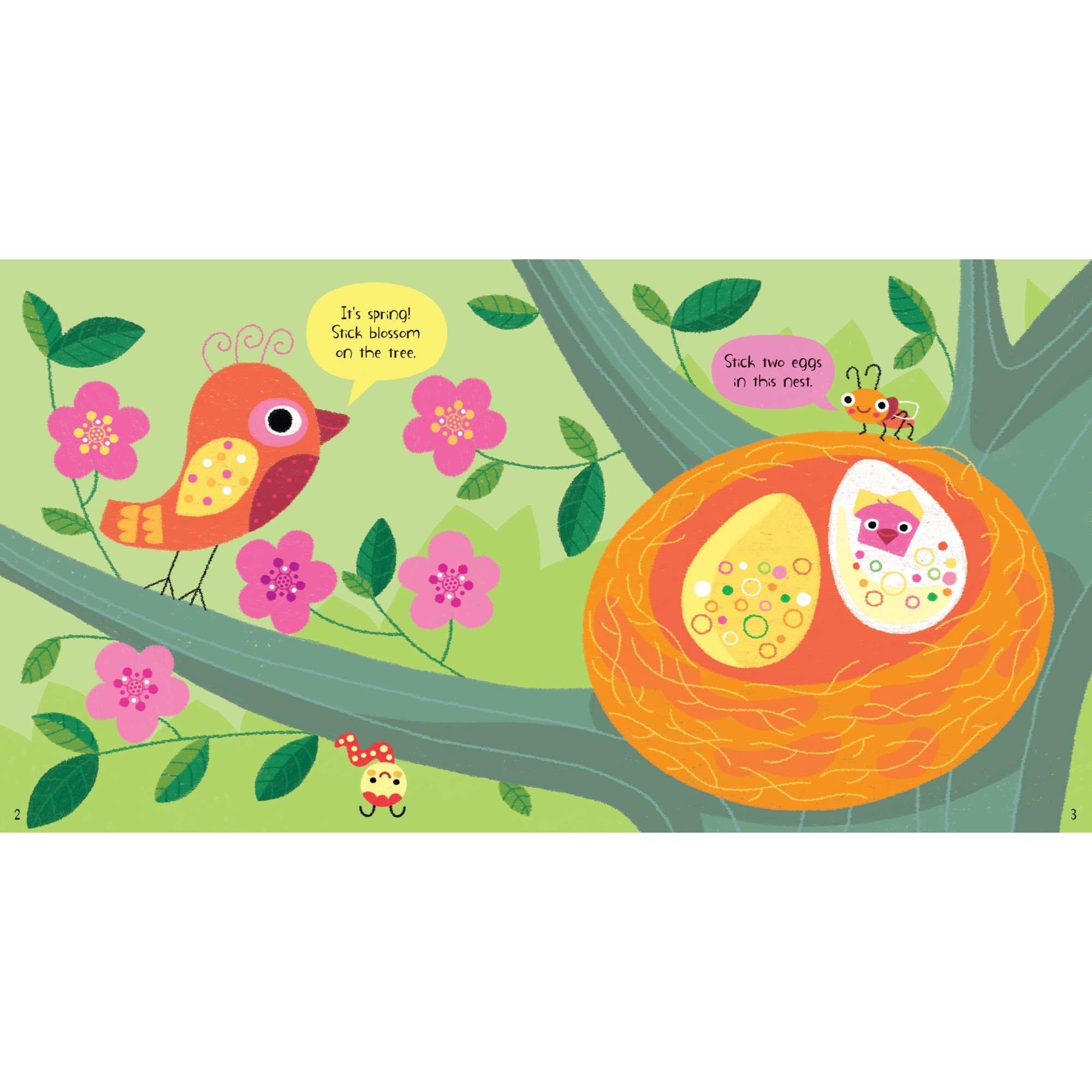 Carte cu stickere Little Children's Nature Sticker Book, Usborne - eMAG.ro