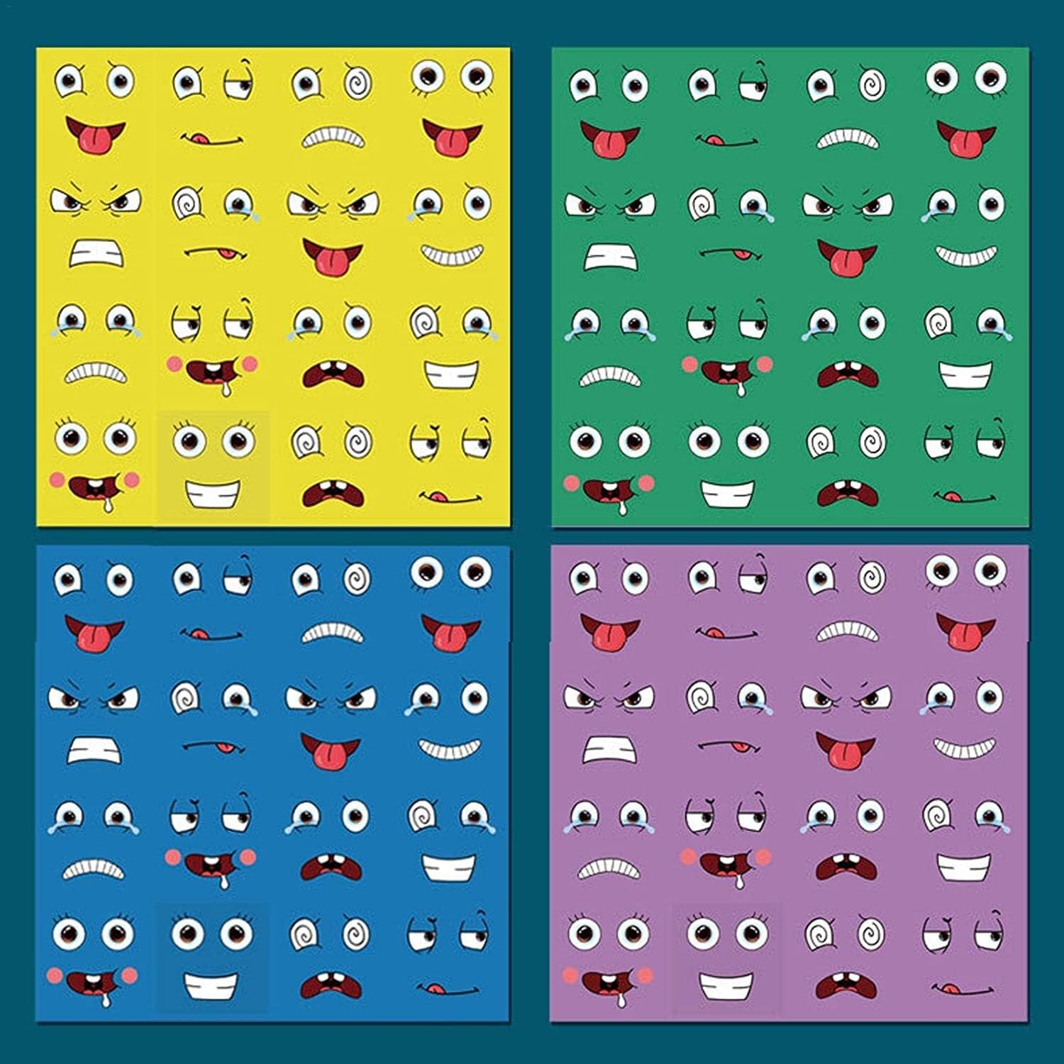 Set 16 Cuburi de Constructie din Lemn, 4 Jucatori, 64 Posibilitati cu ...