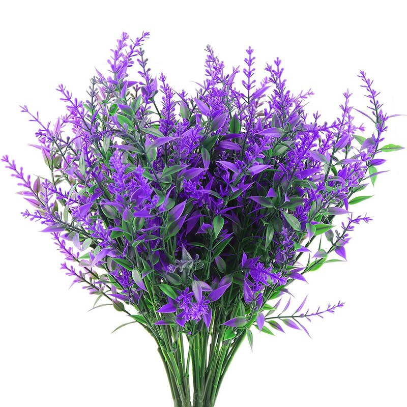 Set 10 Flori artificiale, Ronyes®, Plastic, Violet - eMAG.ro