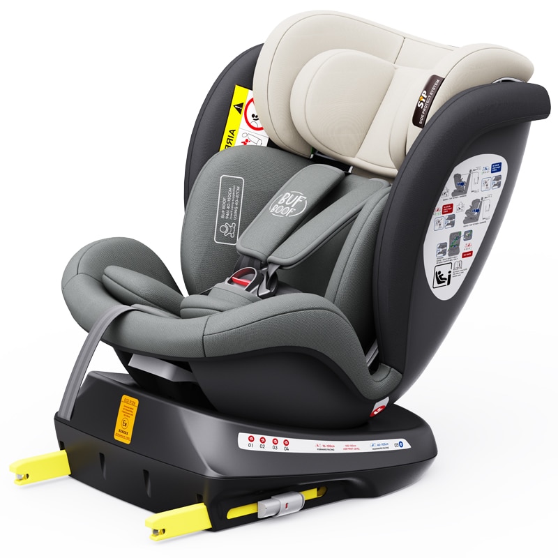 Scaun auto Tweety Plus iSize Buf Boof MandaraGrey cu isofix Rotativ 360 ...