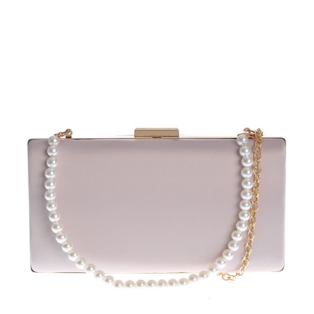 Geanta plic crem cu bareta din perle, Meli Melo Paris - eMAG.ro