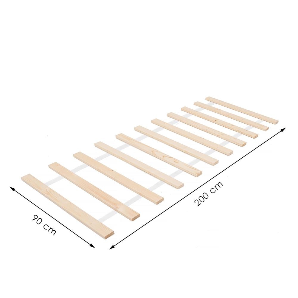 Somiera de pat cu sipci din lemn de pin si molid, 11 benzi, 90x200cm ...