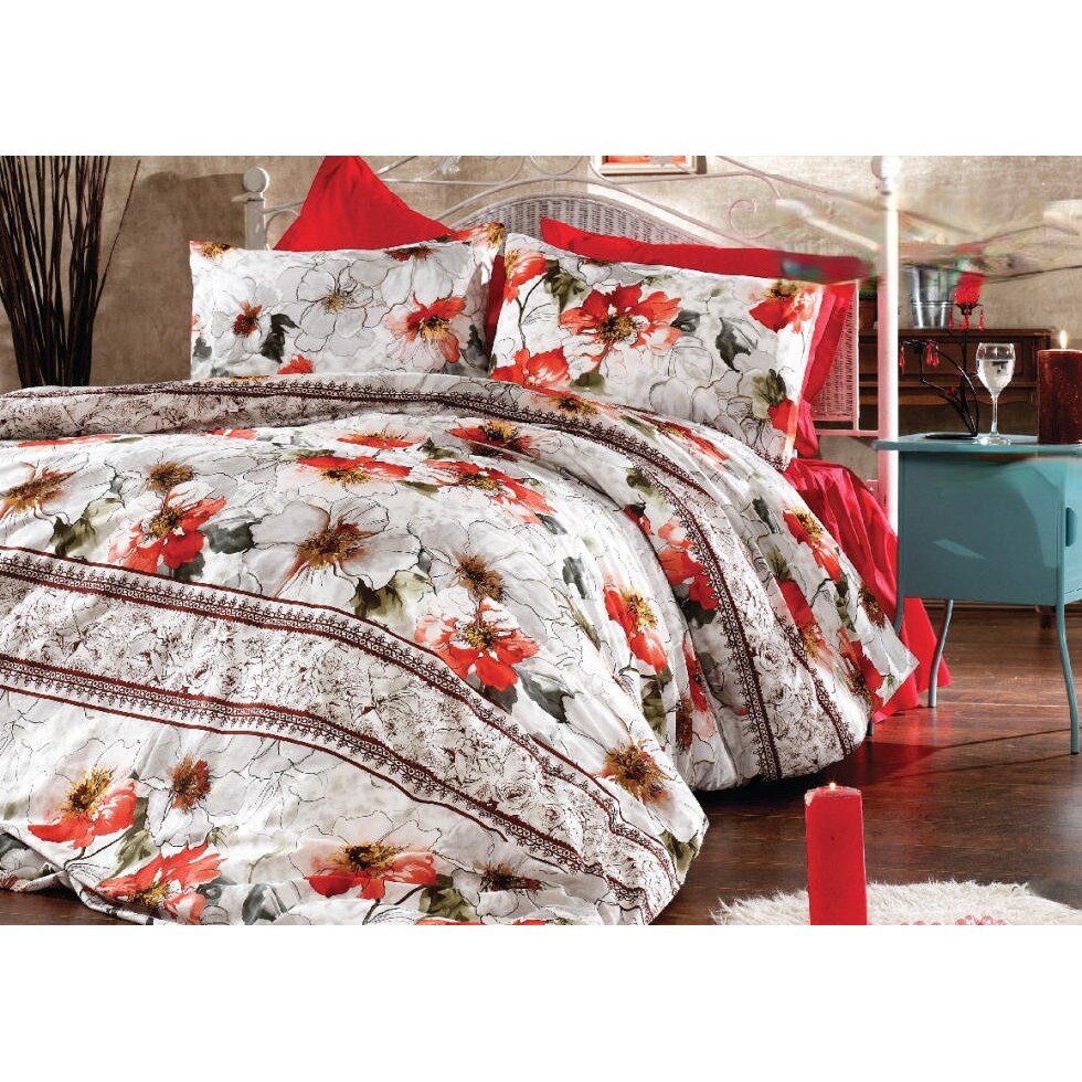 Lenjerie De Pat, Cavayero 100% Bumbac Model Floral 35 Cearsaf pat 210 x ...