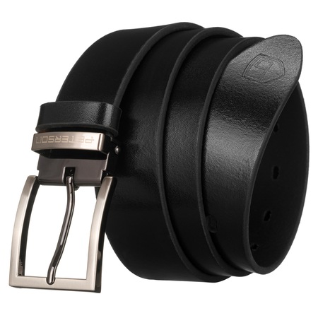 Cureaua barbati, piele naturala, catarama clasica, neagra, Peterson ...