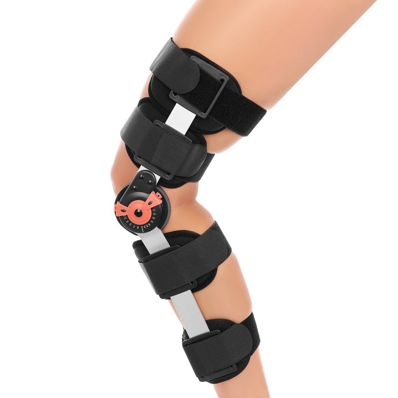 Orteza de genunchi cu reglaj unghiular si telescopic, ortopedic ...