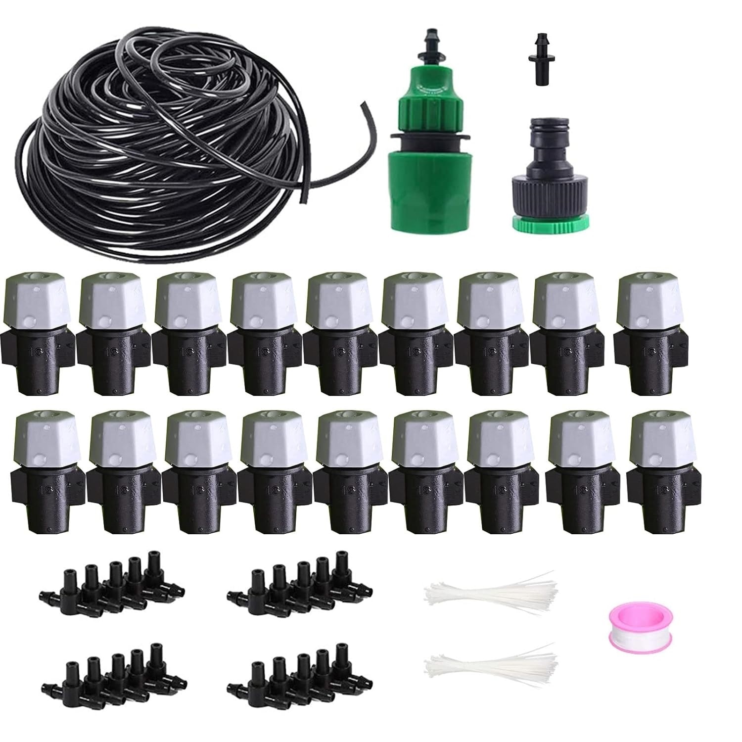 Sistem irigare gradina, Huaziz, 40 buc, plastic, 20 m - eMAG.ro