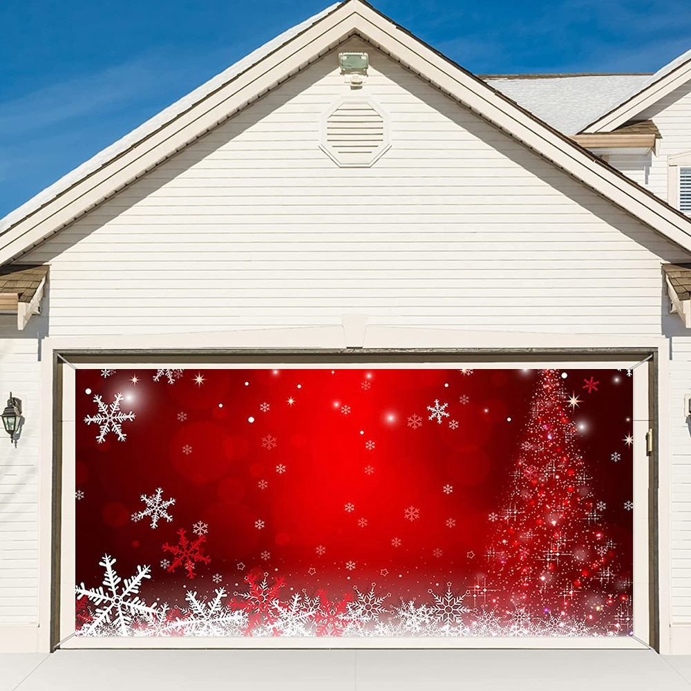 Fundal foto, Pentru Craciun, 120x80cm, Rosu/Alb - eMAG.ro