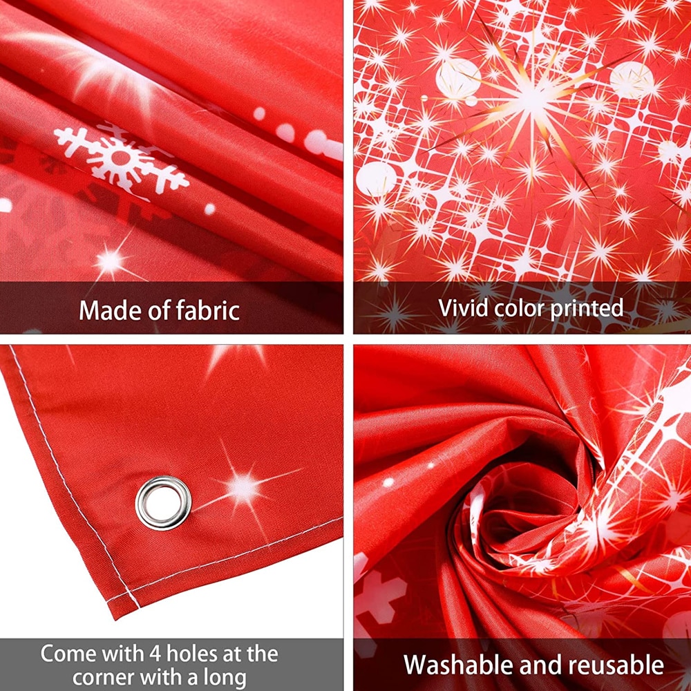 Fundal foto, Pentru Craciun, 150x100cm, Rosu/Alb - eMAG.ro