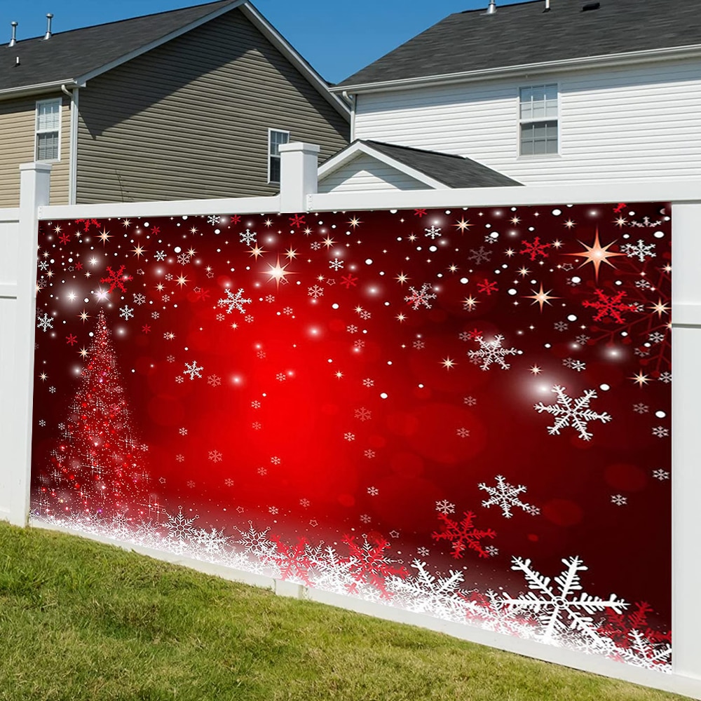 Fundal foto, Pentru Craciun, 150x100cm, Rosu/Alb - eMAG.ro