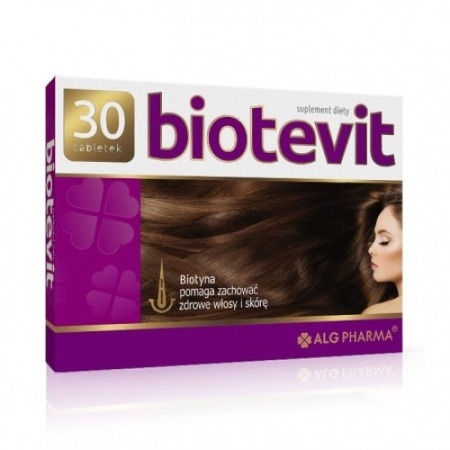 Supliment alimentar pentru par Alg Pharma Biotevit, 30 comprimate - eMAG.ro