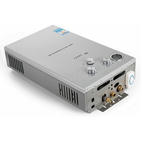 Incalzitor de apa, 8 L, portabil, pe gaz, otel inoxidabil, argintiu ...