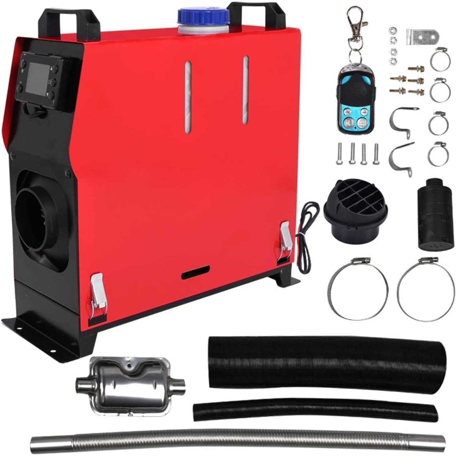 Incalzitor auto, 24V, 5L, 8000W, telecomanda, display LCD, diesel, rosu ...