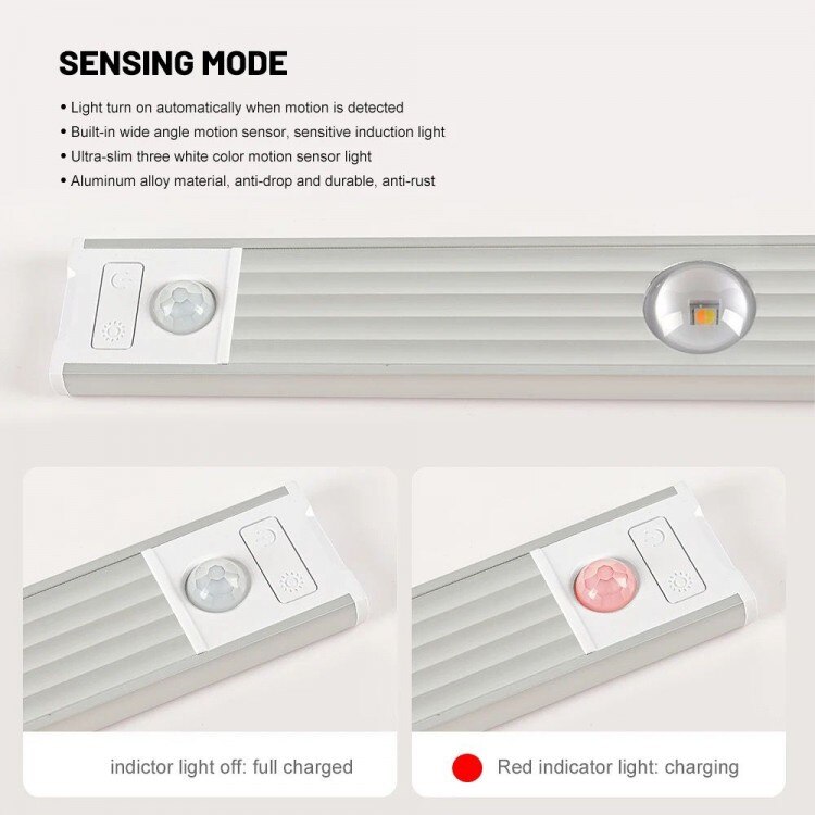 Lampa LED cu lupa pentru dulap, 30cm, culoare gri - eMAG.ro