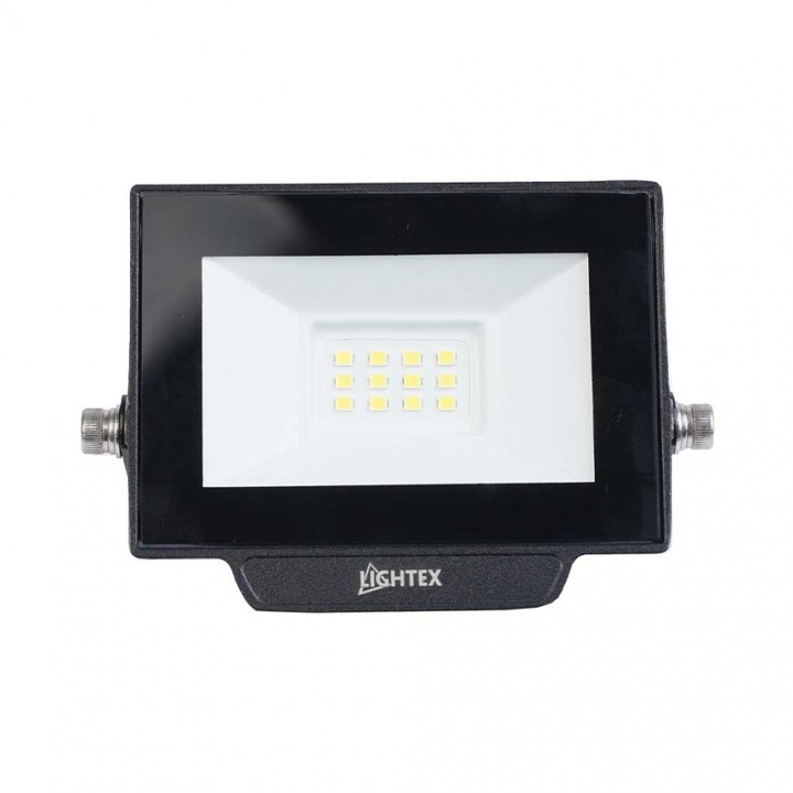 Proiector LED, Lightex, 10W, 4000K, 900lm, 220V, IP65, Negru - eMAG.ro