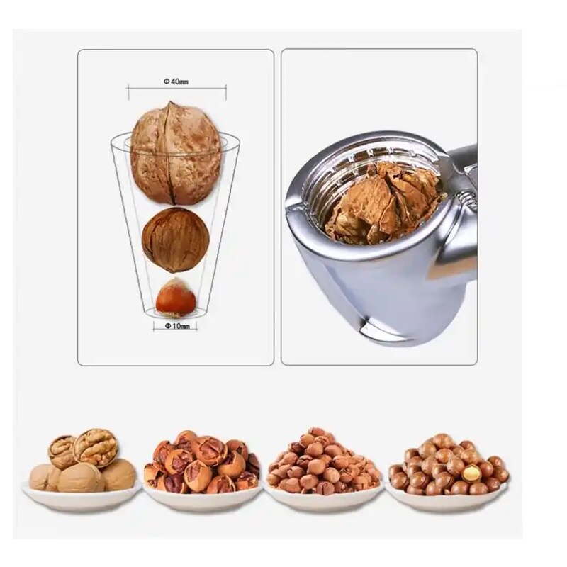 Cleste metalic pentru spart nuci, Argintiu, 17 cm - eMAG.ro