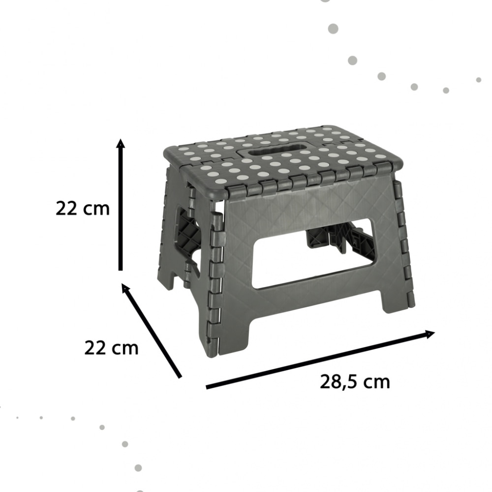 Scaunel Pliabil din plastic 39cm Dark Grey - eMAG.ro