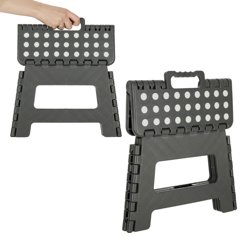 Scaunel Pliabil din plastic 39cm Dark Grey - eMAG.ro