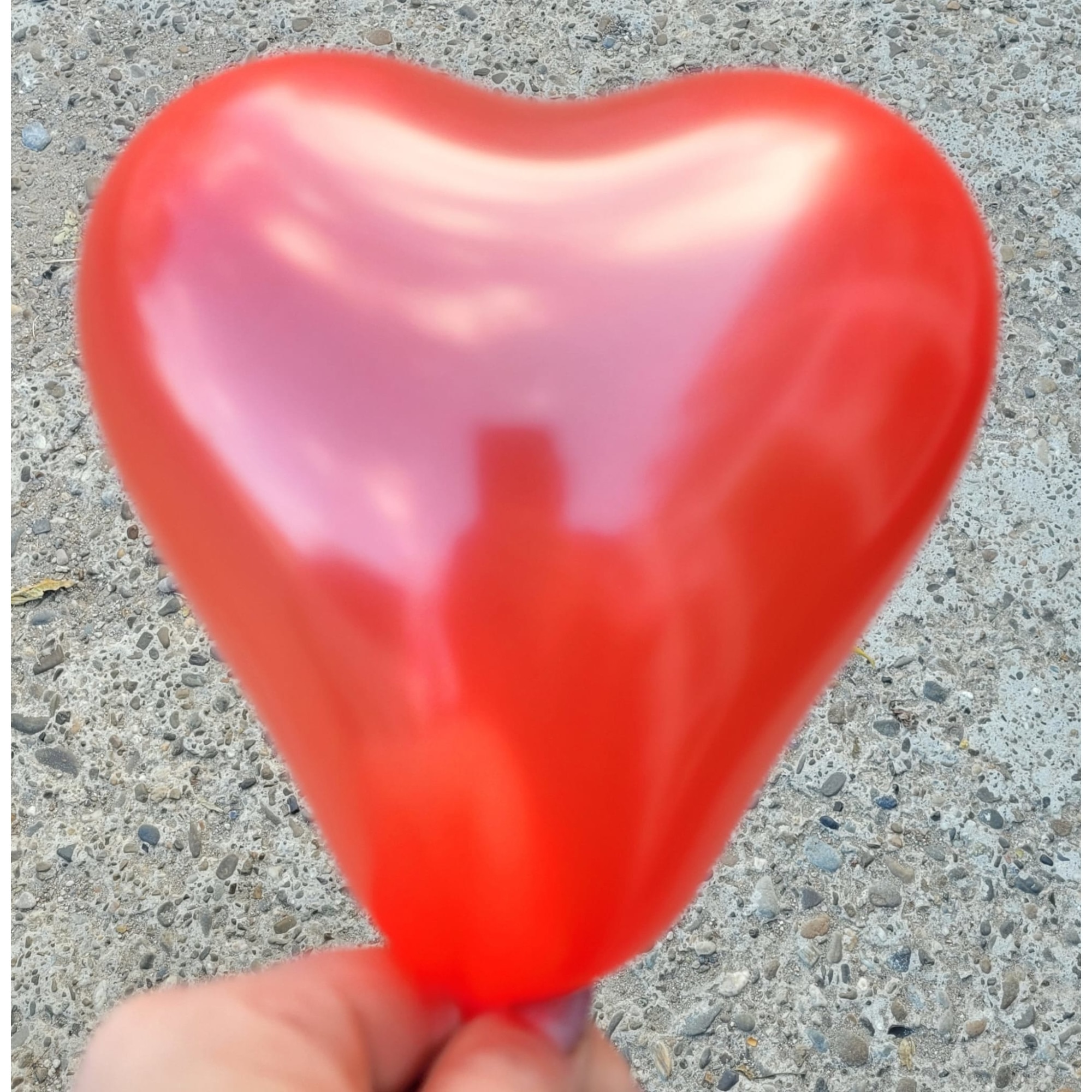 Set 25 baloane latex inima rosu metalizat 12 cm - eMAG.ro