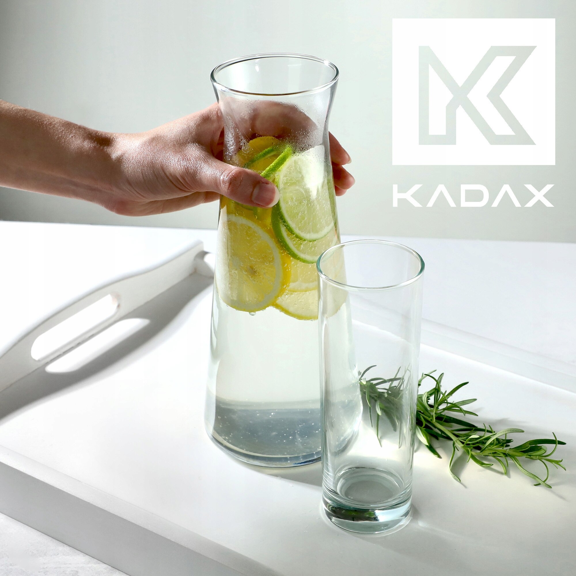 Carafa pentru apa, KADAX, Sticla, 1L, Transparent - eMAG.ro
