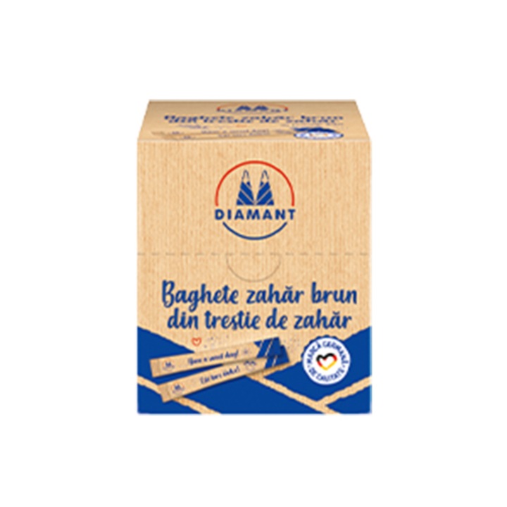 Zahar brun la plic, din trestie 125x4g,Diamant - eMAG.ro